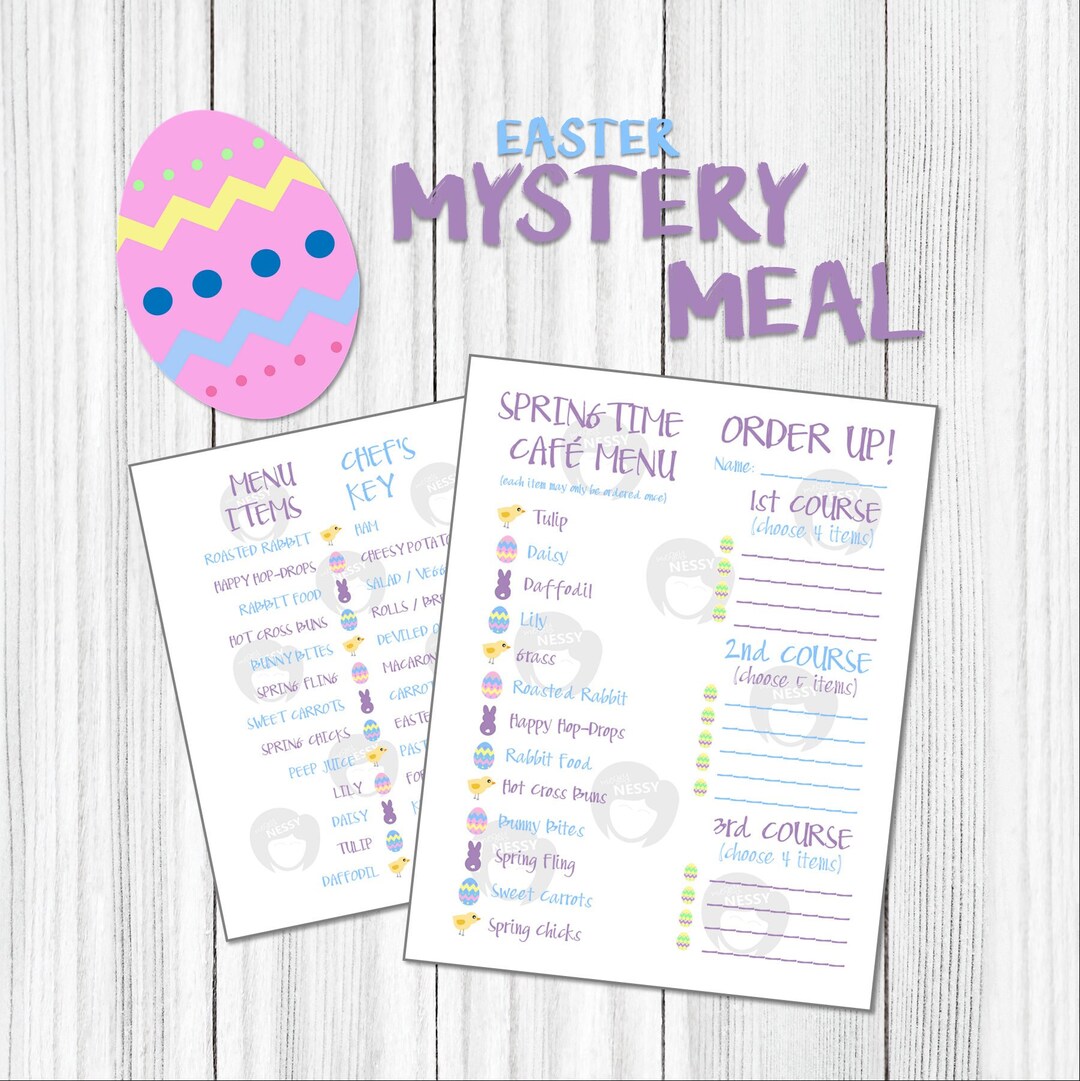 Easter Springtime Mystery Meal Kit -- Kid's Party Idea -- Easter Dinner ...