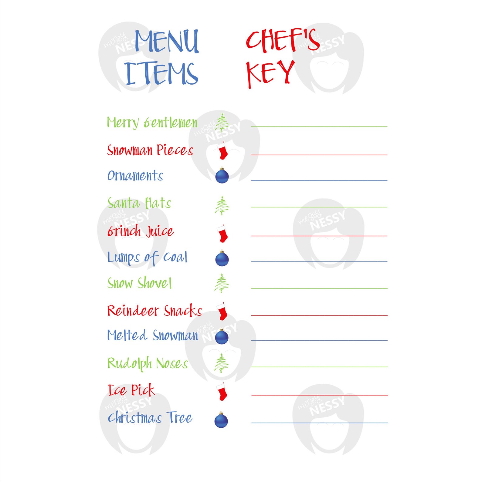 Christmas Holiday Mystery Meal Party Kit - Etsy