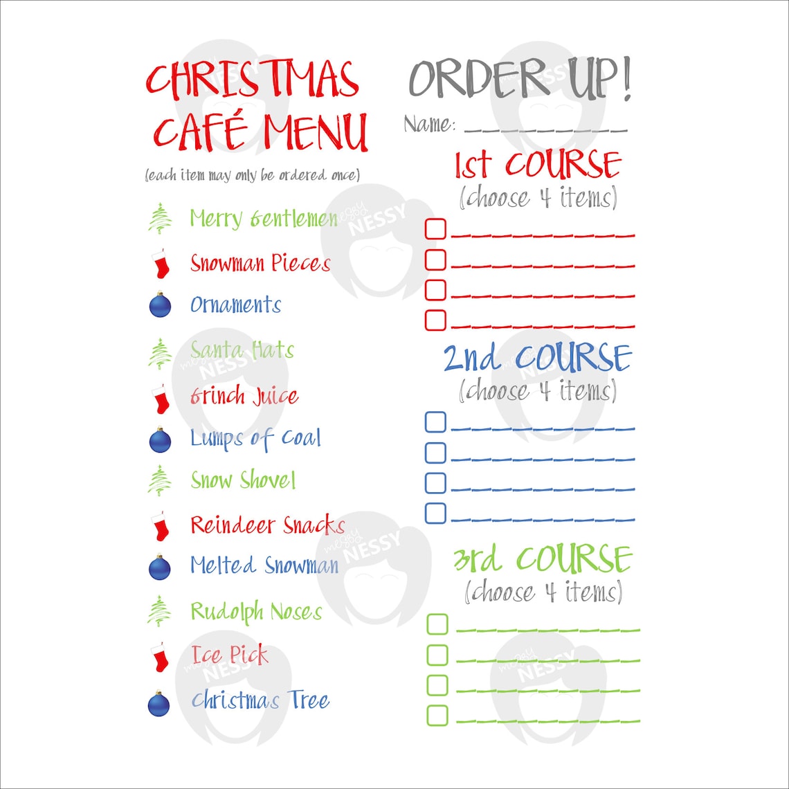 Christmas Holiday Mystery Meal Party Kit - Etsy