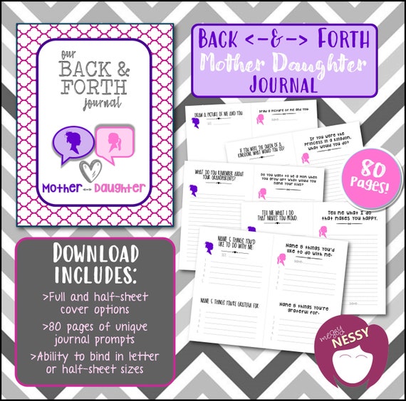 Printable Mother And Daughter Journal Mom Wife Busy Life