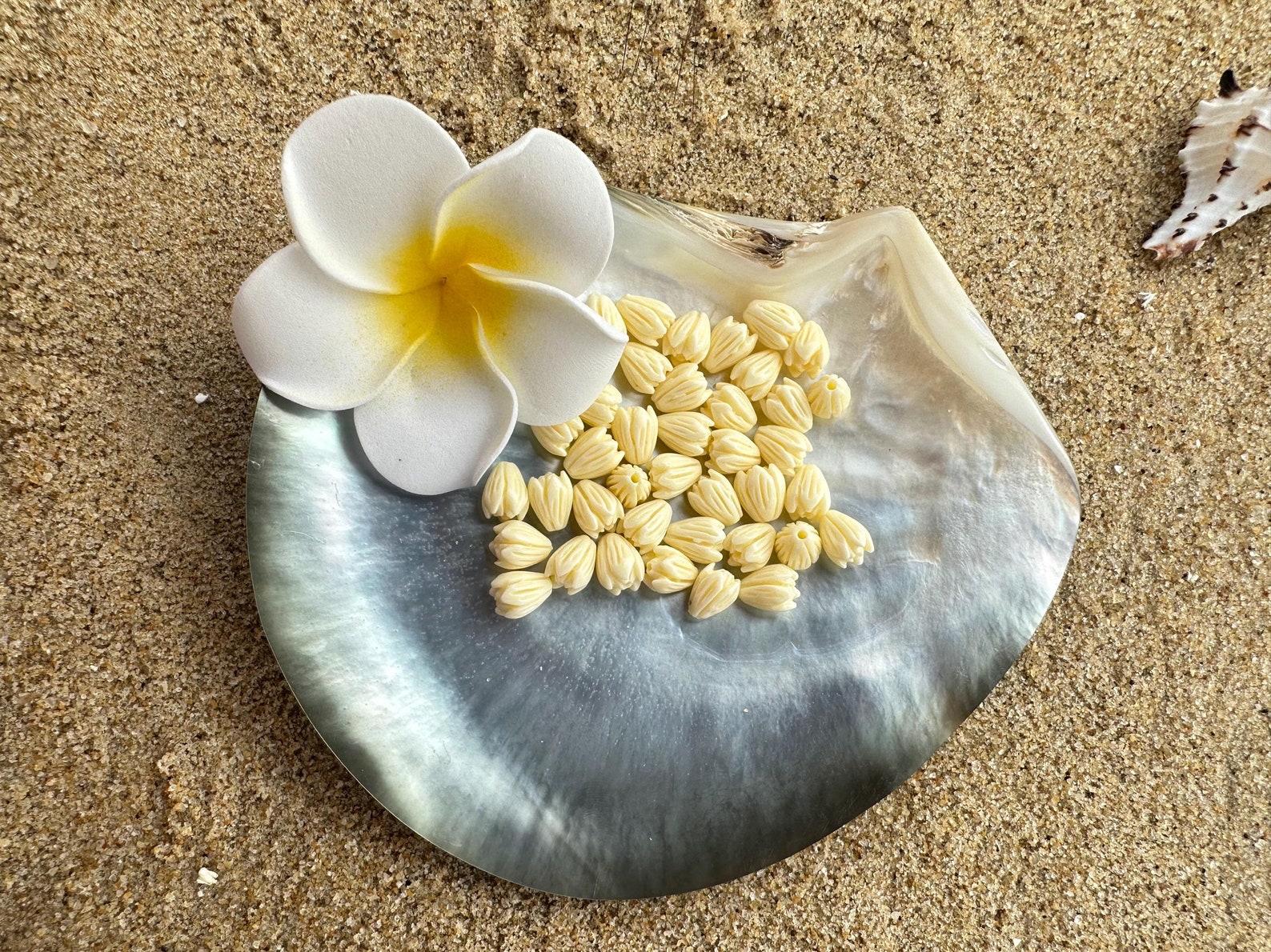 Pikake Beads，diy Hawaiian Jasmine Flower Composite Resin Coral Tulip ...