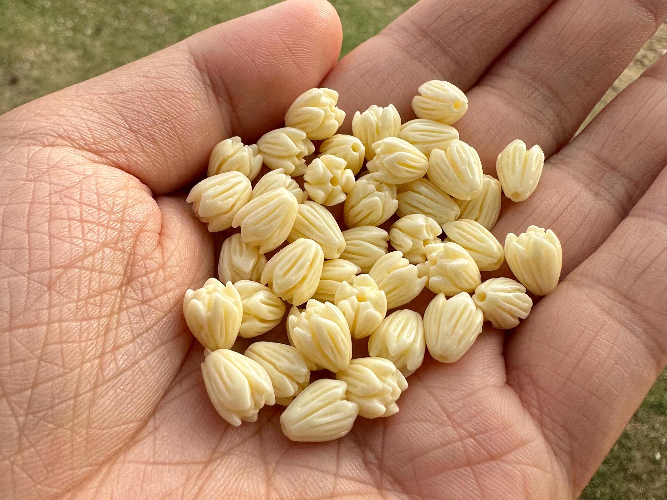 Pikake Beads，diy Hawaiian Jasmine Flower Composite Resin Coral Tulip ...