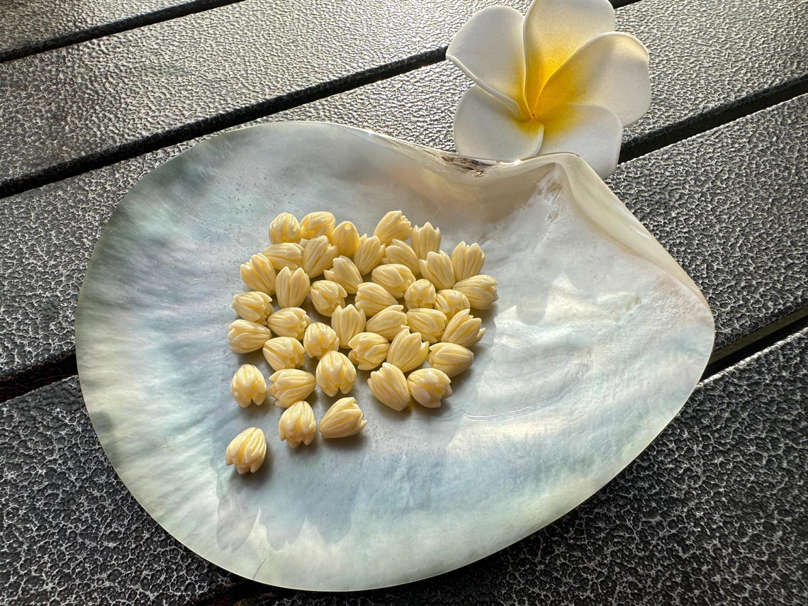 Pikake Beads，diy Hawaiian Jasmine Flower Composite Resin Coral Tulip ...
