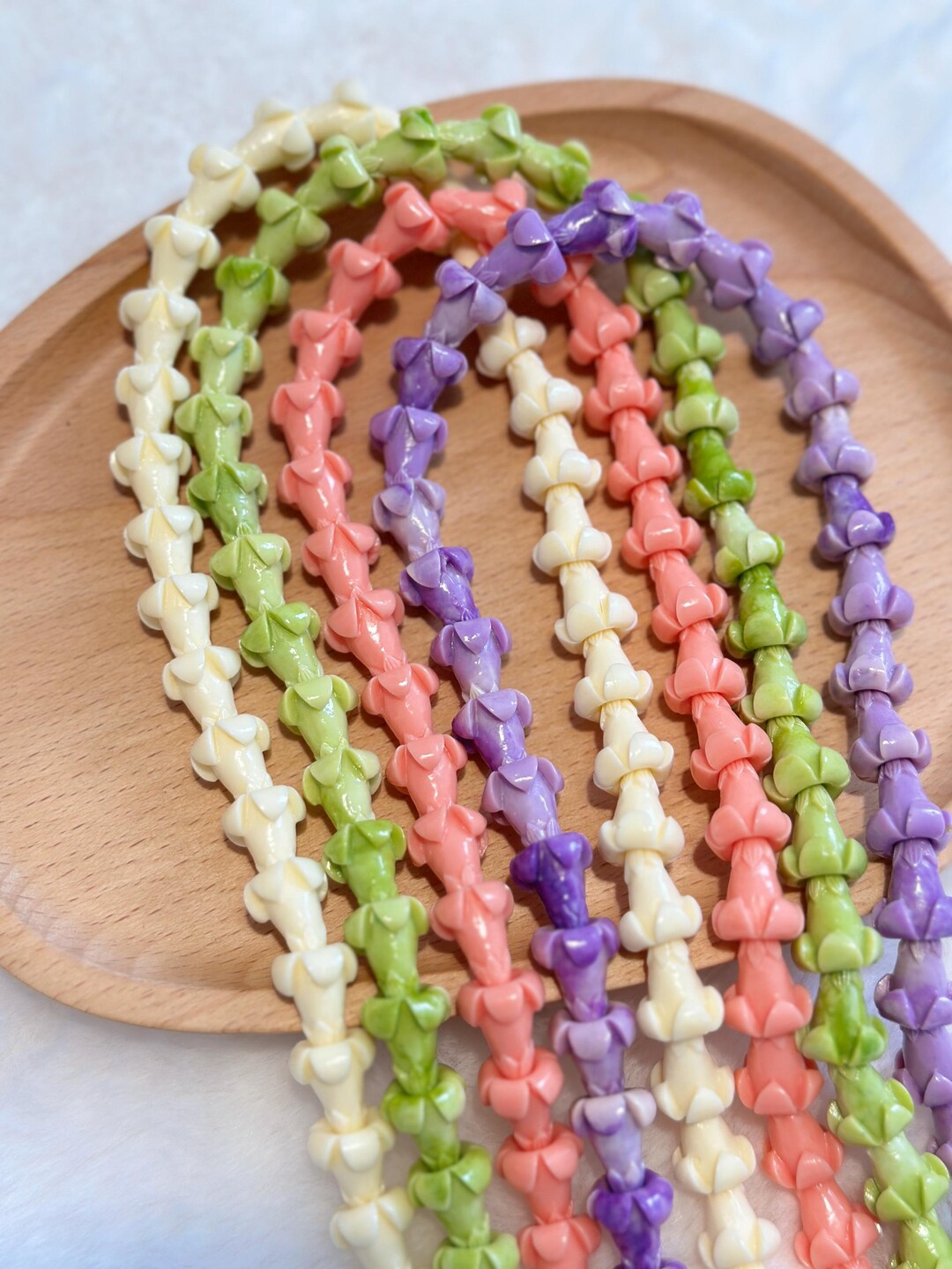 Hawaiian Puakenikeni Flower Beads,waterproof Resin&coral Puakenikeni ...