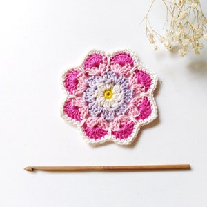 Flower Coasters Pattern Crochet Pattern Crochet Coaster Easy Crochet Patterns Crochet Doilies ...