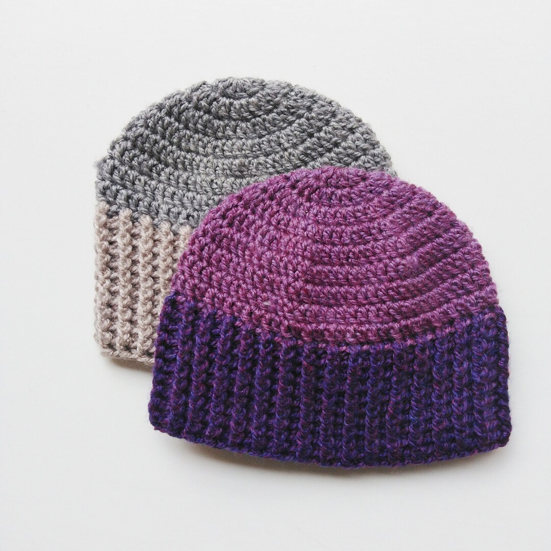 Easy Crochet Pattern Crochet Hat Ribbed Hat Pattern Crochet Hat Pattern ...