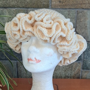 Easy Crochet Ruffle Hat Pattern: All Sizes (PDF Pattern) - Etsy