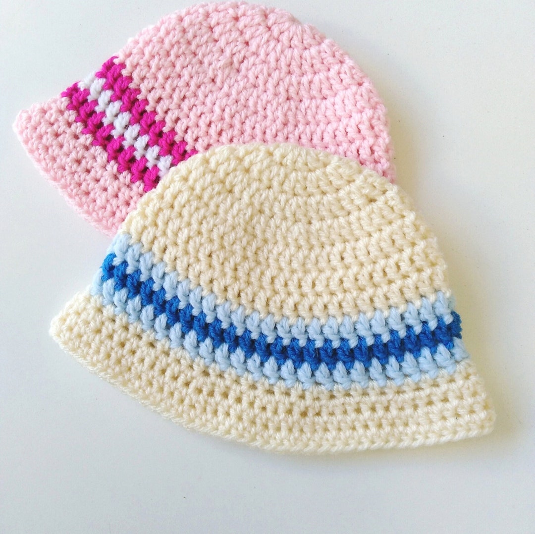 Easy Crochet Baby Bucket Hat Pattern: Sizes 3 Months to 10 Years (PDF ...