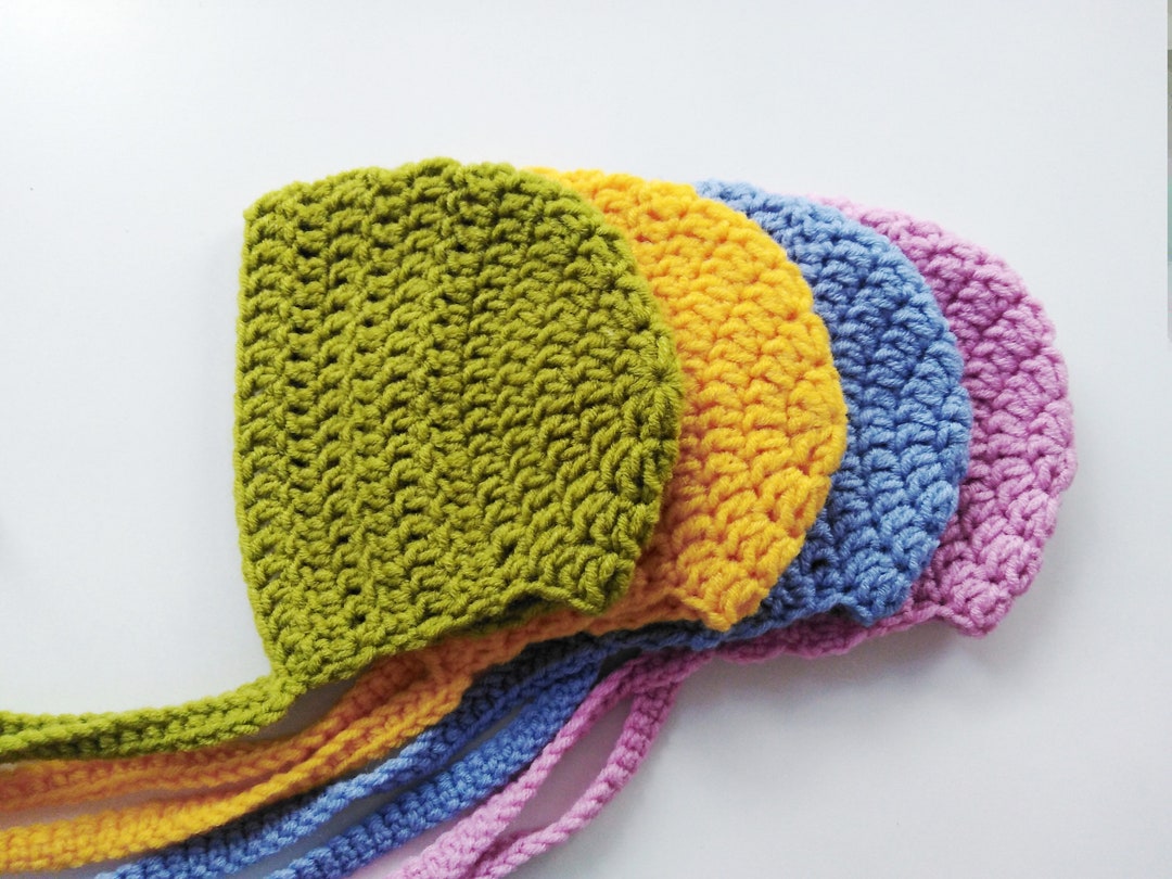 Crochet Bonnet Pattern, Newborn to Adult Sizes (PDF Pattern) - Etsy