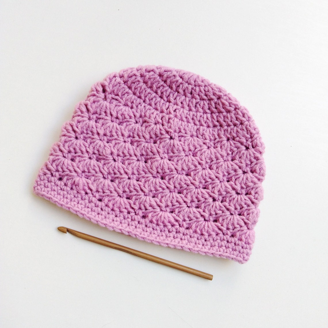 Shell Stitch Crochet Beanie Hat Pattern: Newborn to Adult (PDF Pattern ...