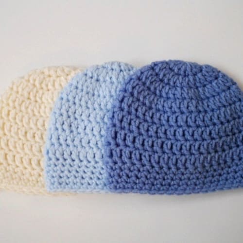 Simple Crochet Beanie Pattern Instructions for Newborn Baby - Etsy