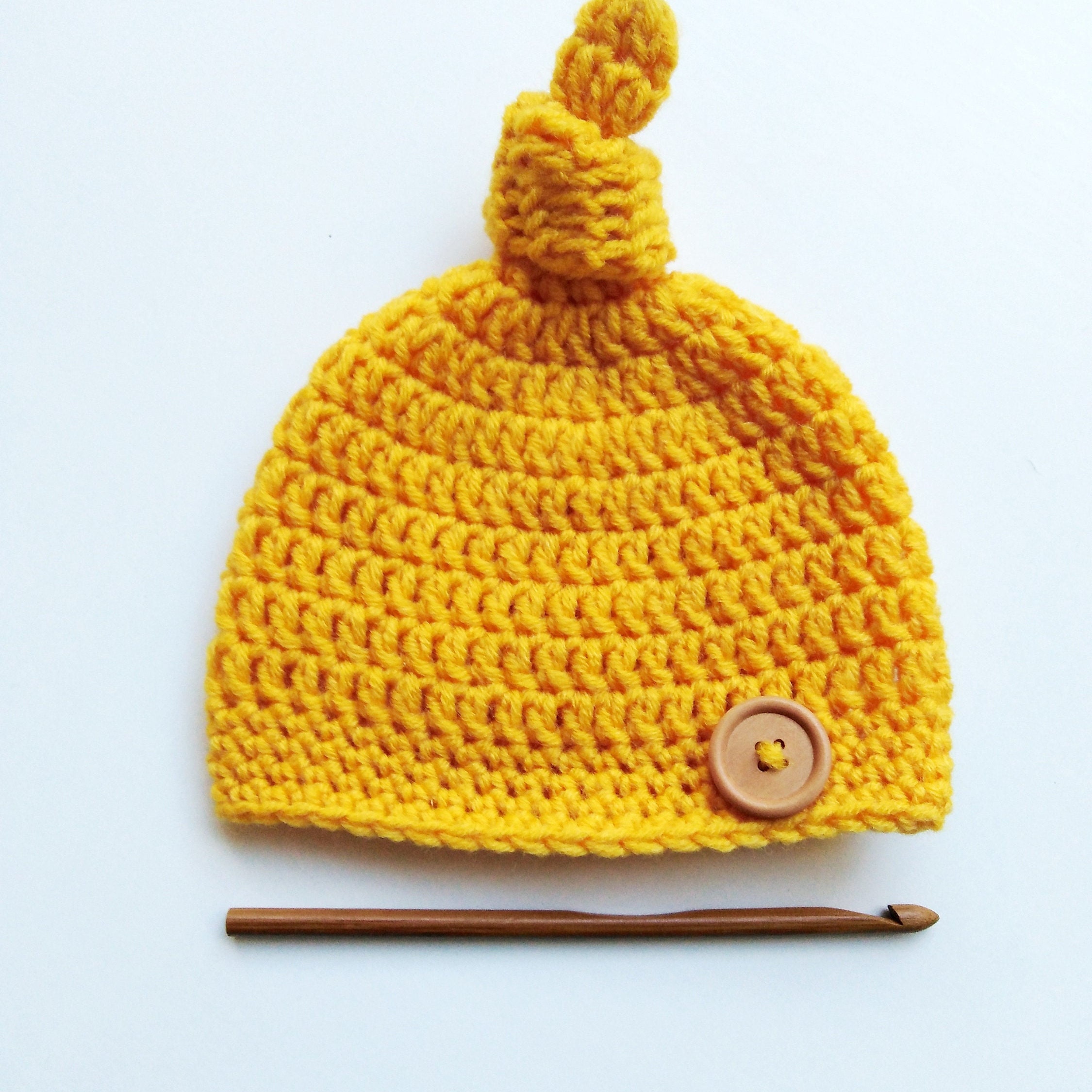 Crochet PATTERN Top Knot Beanie Crochet Knot Hat Pattern Easy - Etsy