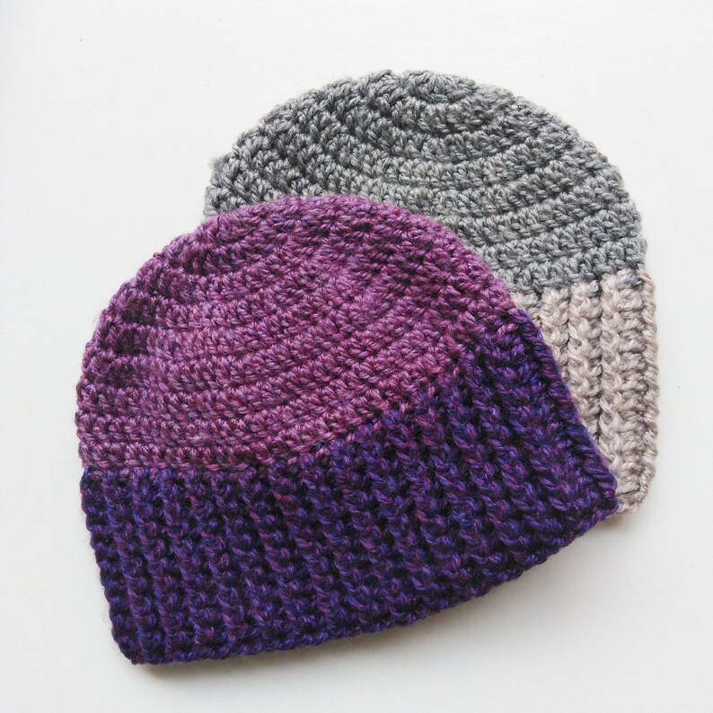 Easy Crochet Pattern Crochet Hat Ribbed Hat Pattern Crochet - Etsy