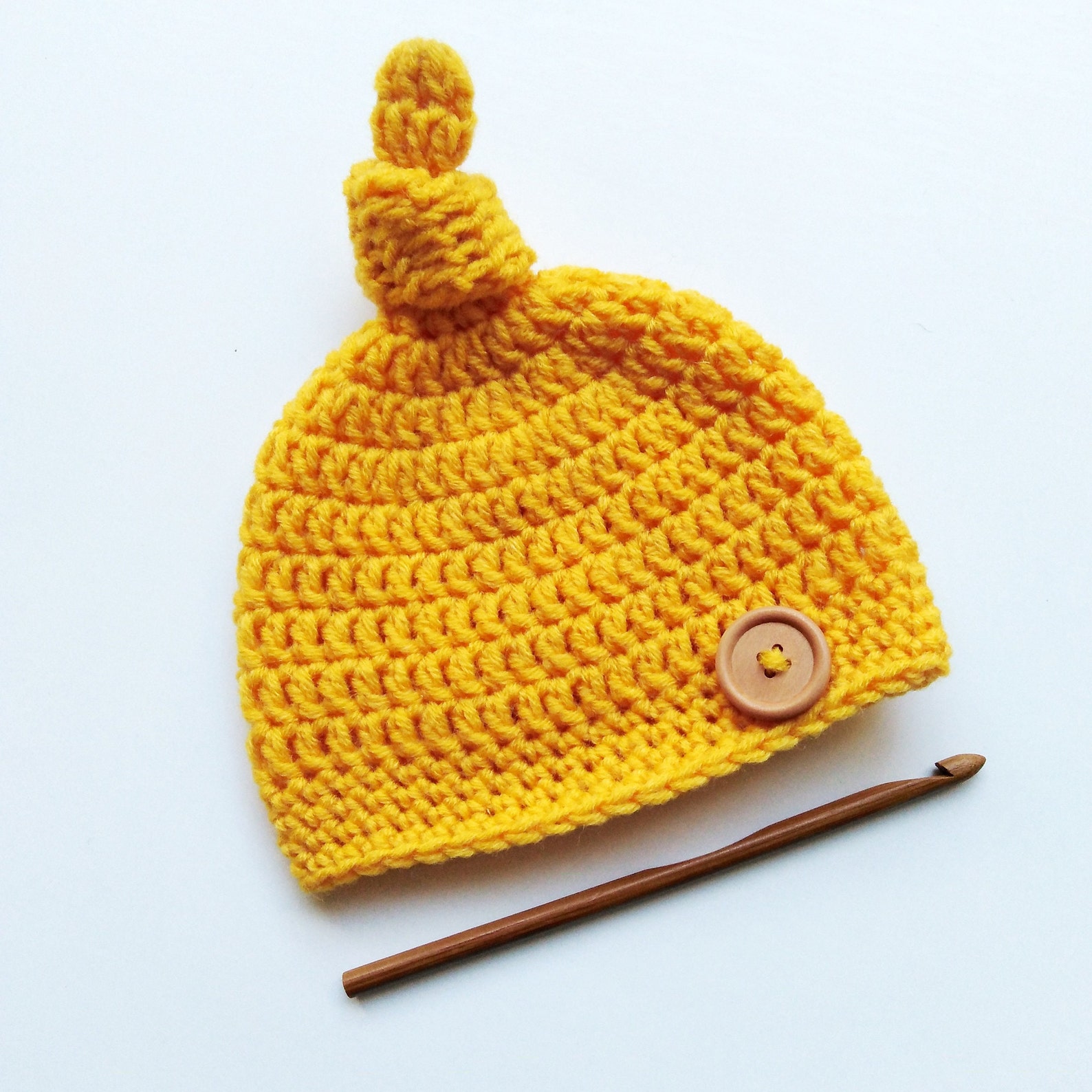 Crochet PATTERN Top Knot Beanie Crochet Knot Hat Pattern Easy - Etsy