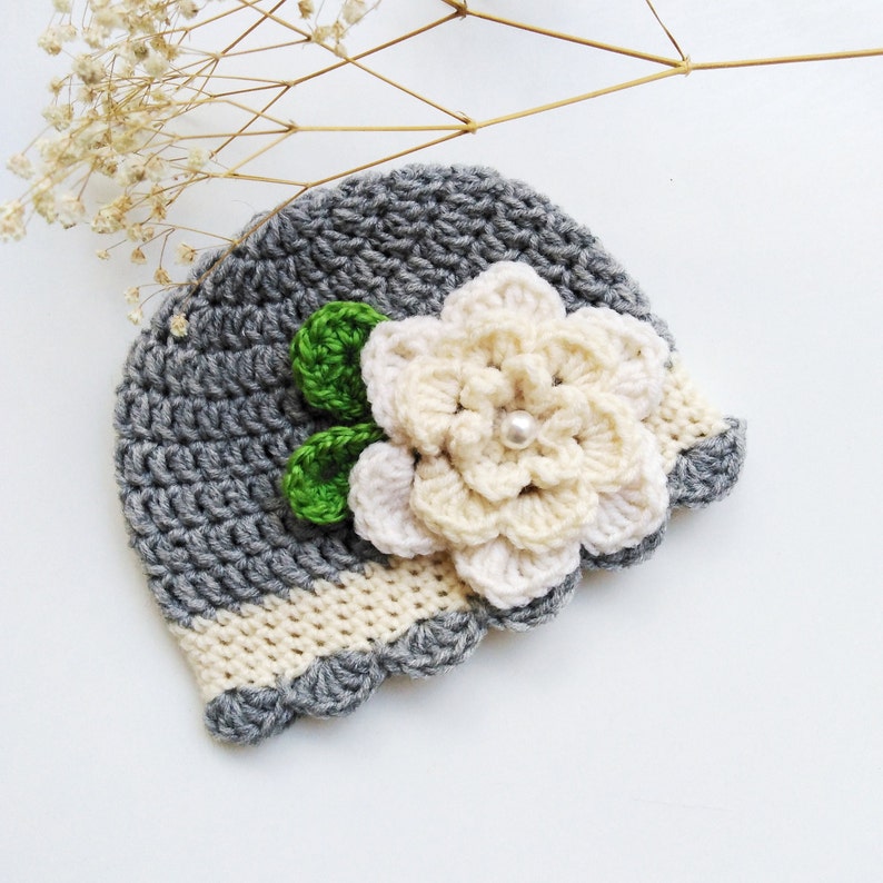 Flower Hat Pattern Crochet Pattern Easy Crochet Baby Hat - Etsy