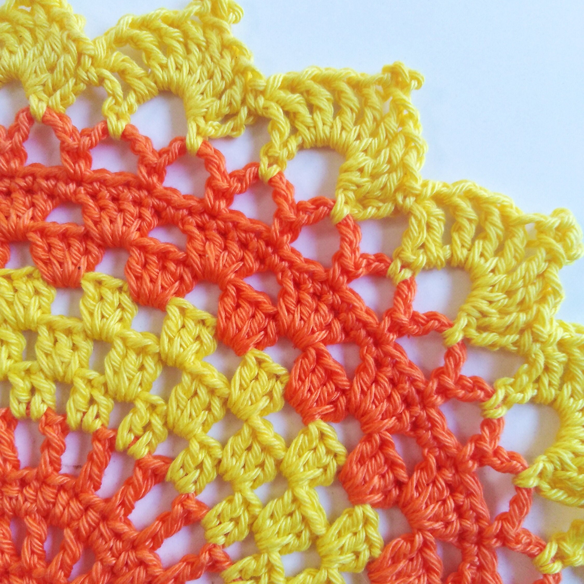 Crochet Sunflower Mandala Pattern: Easy Beginner Placemat (PDF Pattern ...