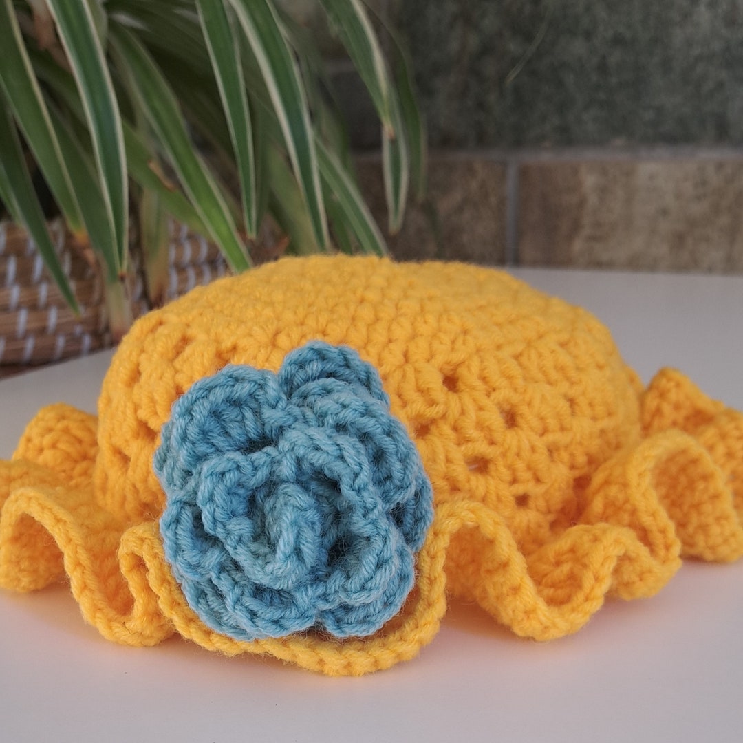 Easy Crochet Baby Ruffle Hat Pattern Crochet Pattern Crochet Hat ...