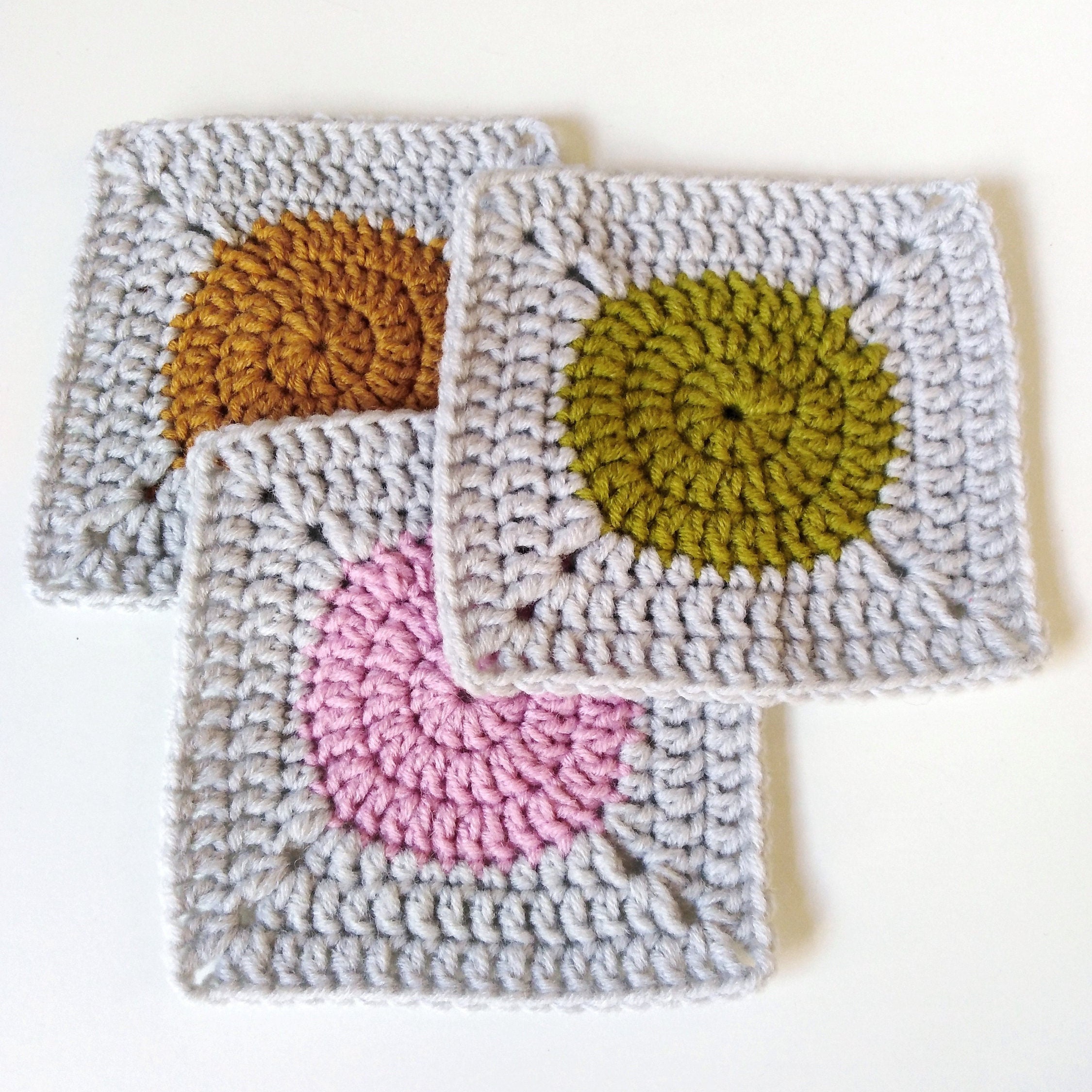 Circle Granny Square Crochet Pattern, Easy Beginner Motif (PDF Pattern ...