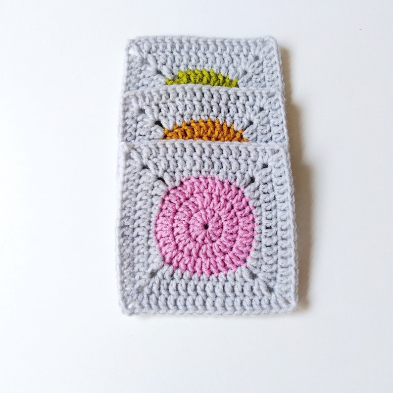 Solid Granny Square Pattern Crochet Pattern Circle Granny - Etsy