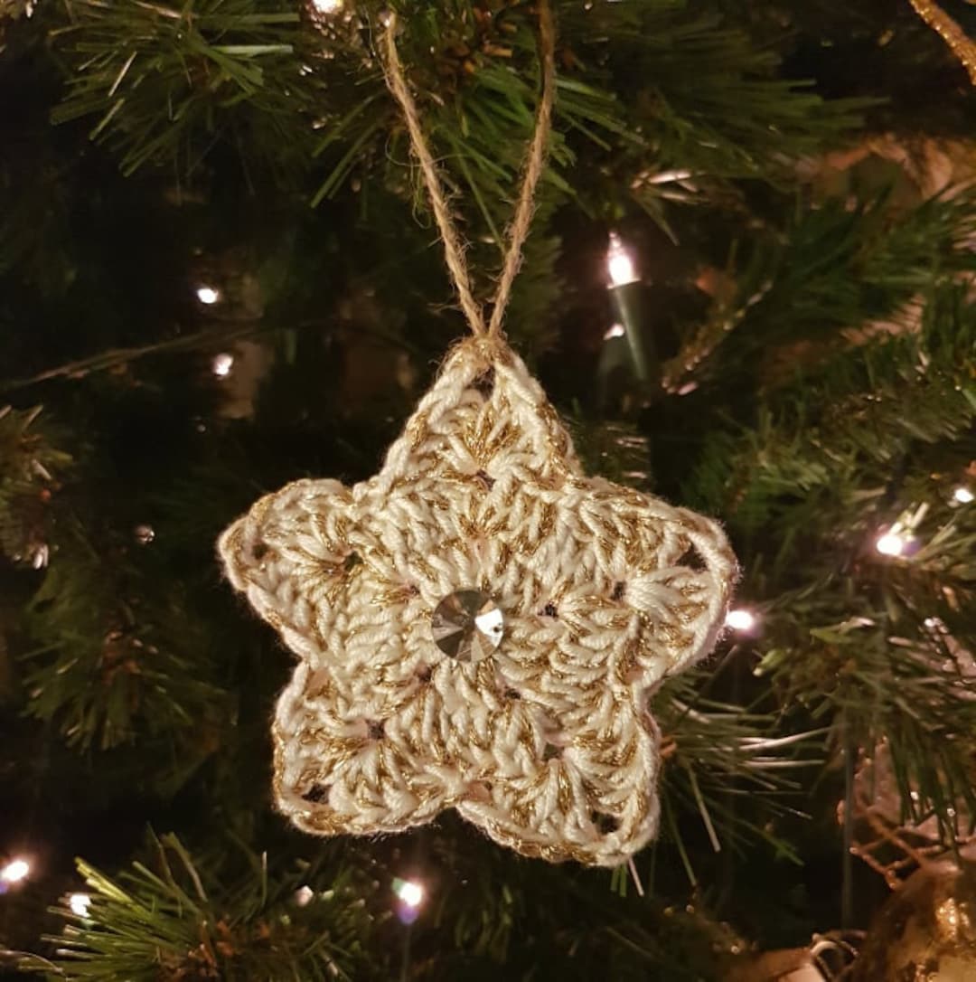 Crochet Christmas Star Ornament Pattern: Holiday Tree Decor (PDF ...