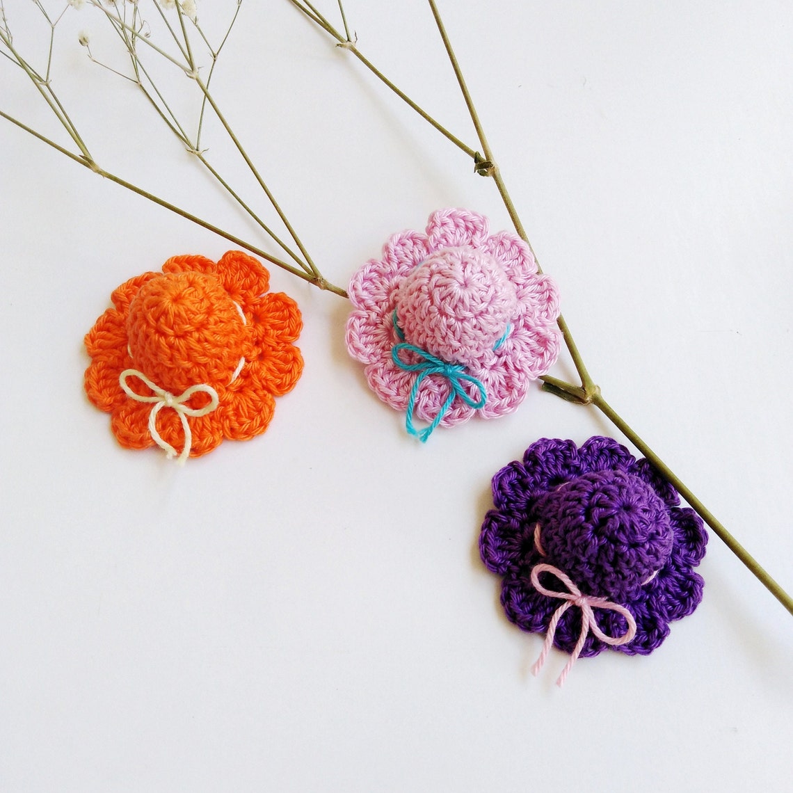 Mini Sun Hat PATTERN Crochet Pattern Doll Hat Pattern Mini Hat - Etsy