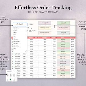 Order Tracker Google Sheets Spreadsheet, Small Business Bookkeeping ...