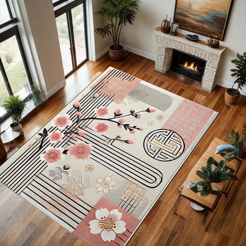 Japanese Design Area Rugs - Etsy