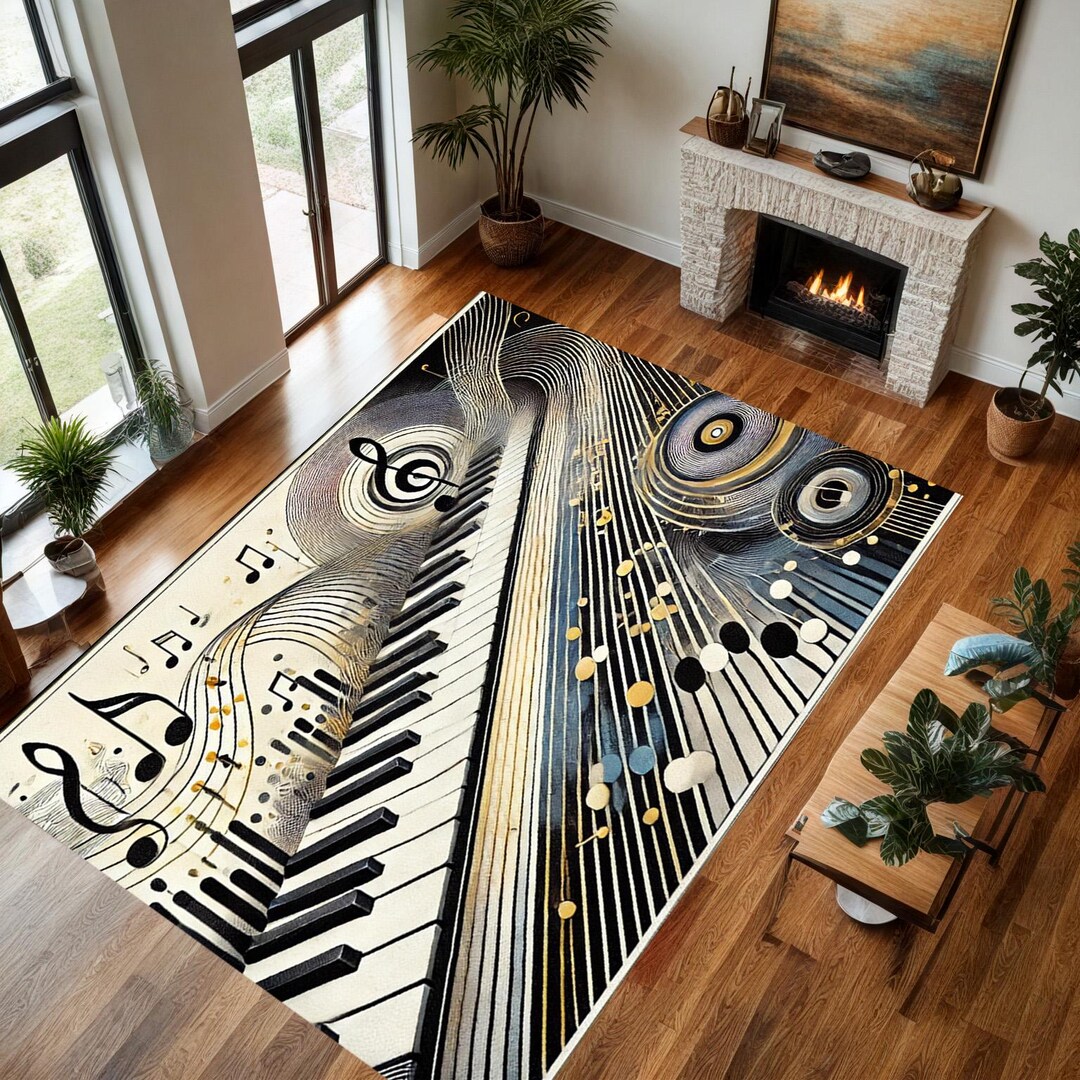 Music Rug,piano Design Rug, Custom Rug, Popular Rug, Area Rug, Salon ...