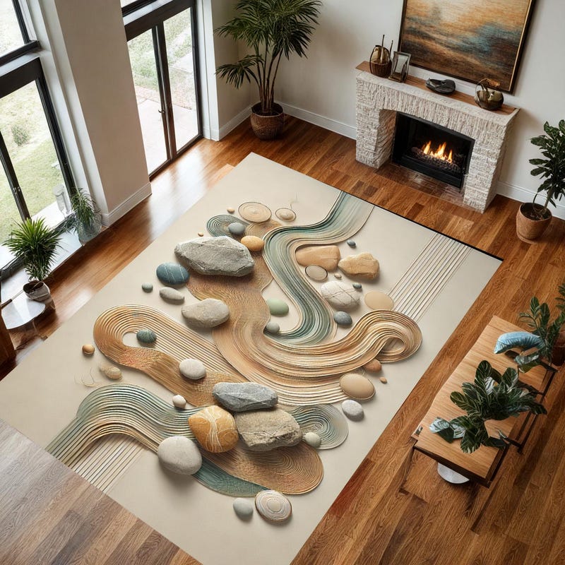 Felt Stones Rug - Etsy