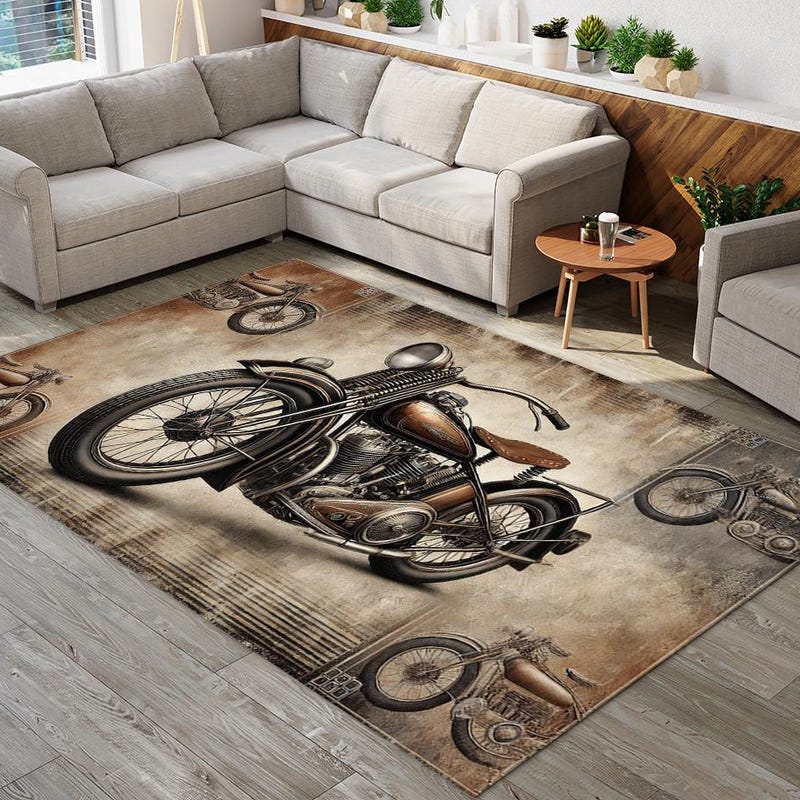 Motorcycle Rug - Etsy