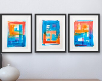 Set of 3 Wall Art - Etsy UK