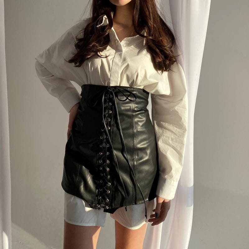 Leather Bustier - Etsy
