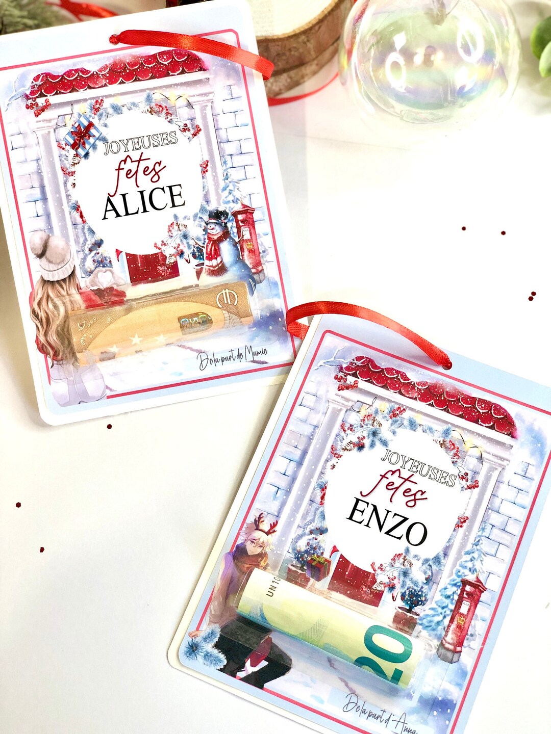 Personalized Christmas Money Gift Card, Models of Your Choice With ...