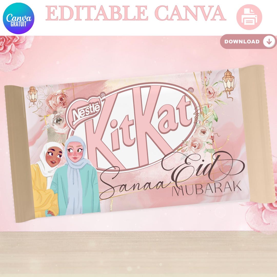 Kit Kat Eid Aid Mubarak Teenage Girl, Personalized Chocolate Gift Kit ...