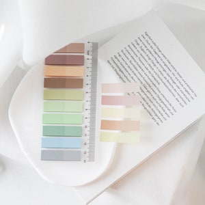 Gradient Morandi Sticky Notes Index Sticky Notes With Ruler Page Marker ...