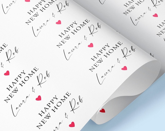 New Home Wrapping Paper, New Home Gift Wrap, Housewarming First Home ...