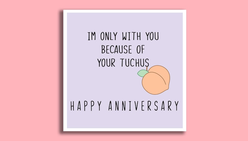 Yiddish Cards Tuchus Anniversary Cards Greeting Cards - Etsy