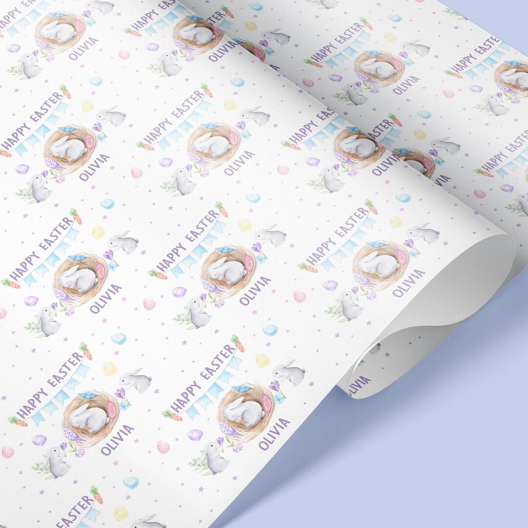 Personalised EASTER Wrapping Paper / Pretty Easter Gift Wrap / Easter ...