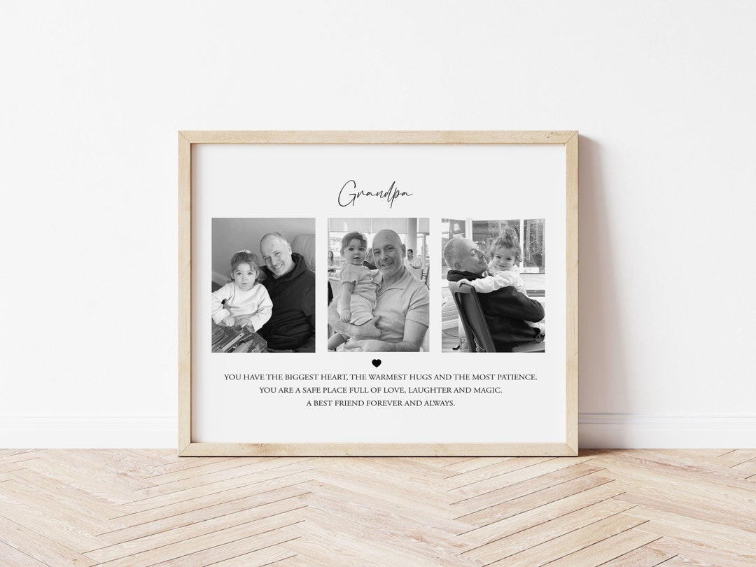 GRANDPA A4 UNFRAMED Personalised Print / Papa Photo Print / Grandad ...
