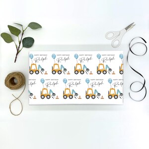 CONSTRUCTION / DIGGER THEME Personalised Wrap / Vehicle Personalised ...