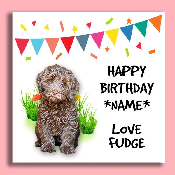 Cockapoo Birthday Card - Etsy UK