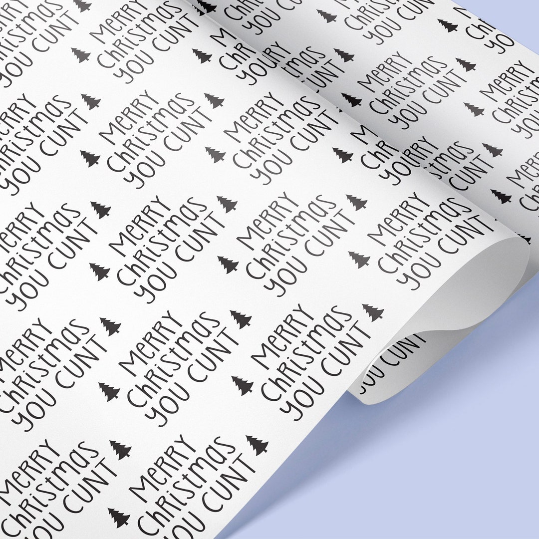 RUDE Christmas Wrapping Paper | Funny and Rude Christmas Gift Wrap ...