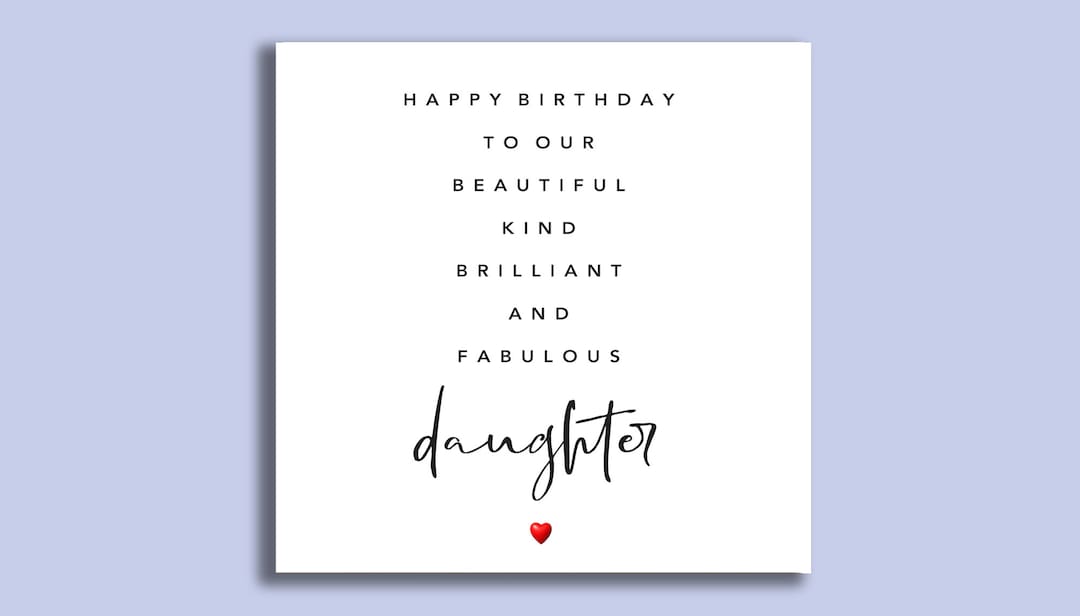 Daughter Birthday Card | Card for Daughter | Card for A Special ...