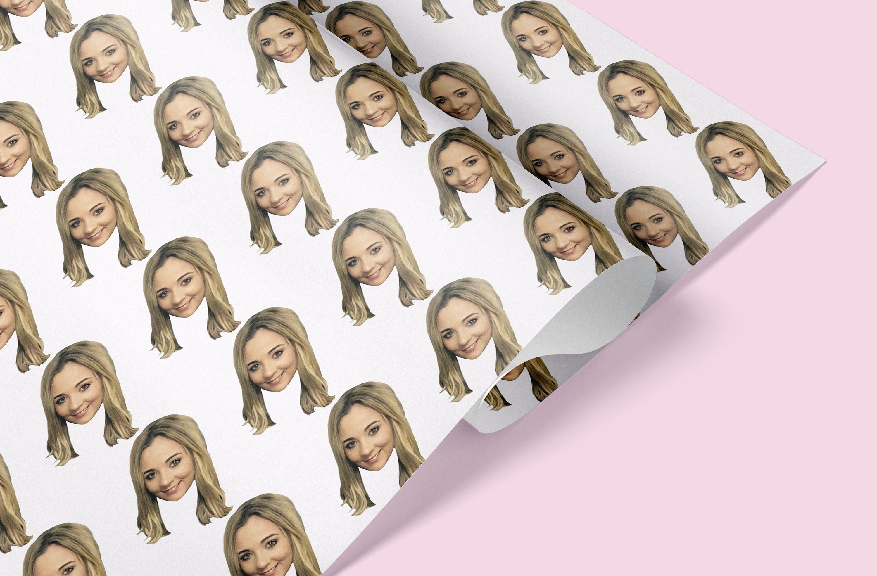 Customised Face Gift Wrap / Personalised Wrapping Paper / - Etsy UK