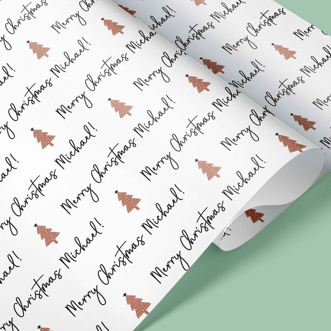 Personalised Christmas Wrapping Paper | Bespoke Merry Christmas Gift ...