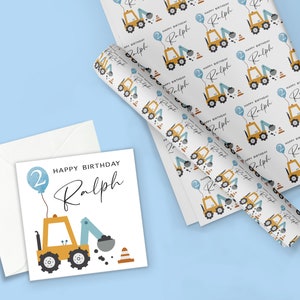 CONSTRUCTION / DIGGER THEME Personalised Wrap / Vehicle Personalised ...