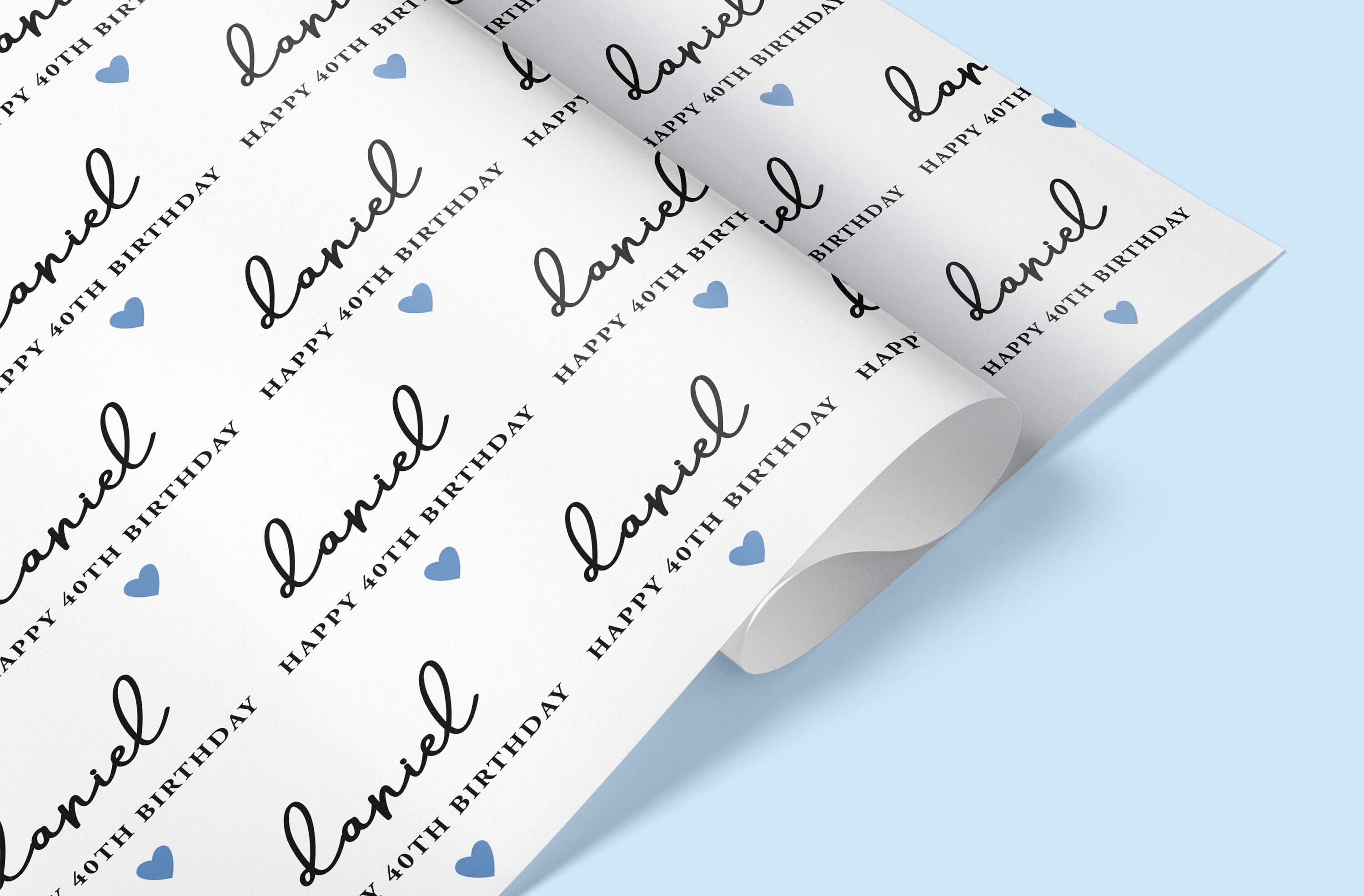 MILESTONE Personalised Gift Wrap / Personalised Birthday Wrapping Paper ...