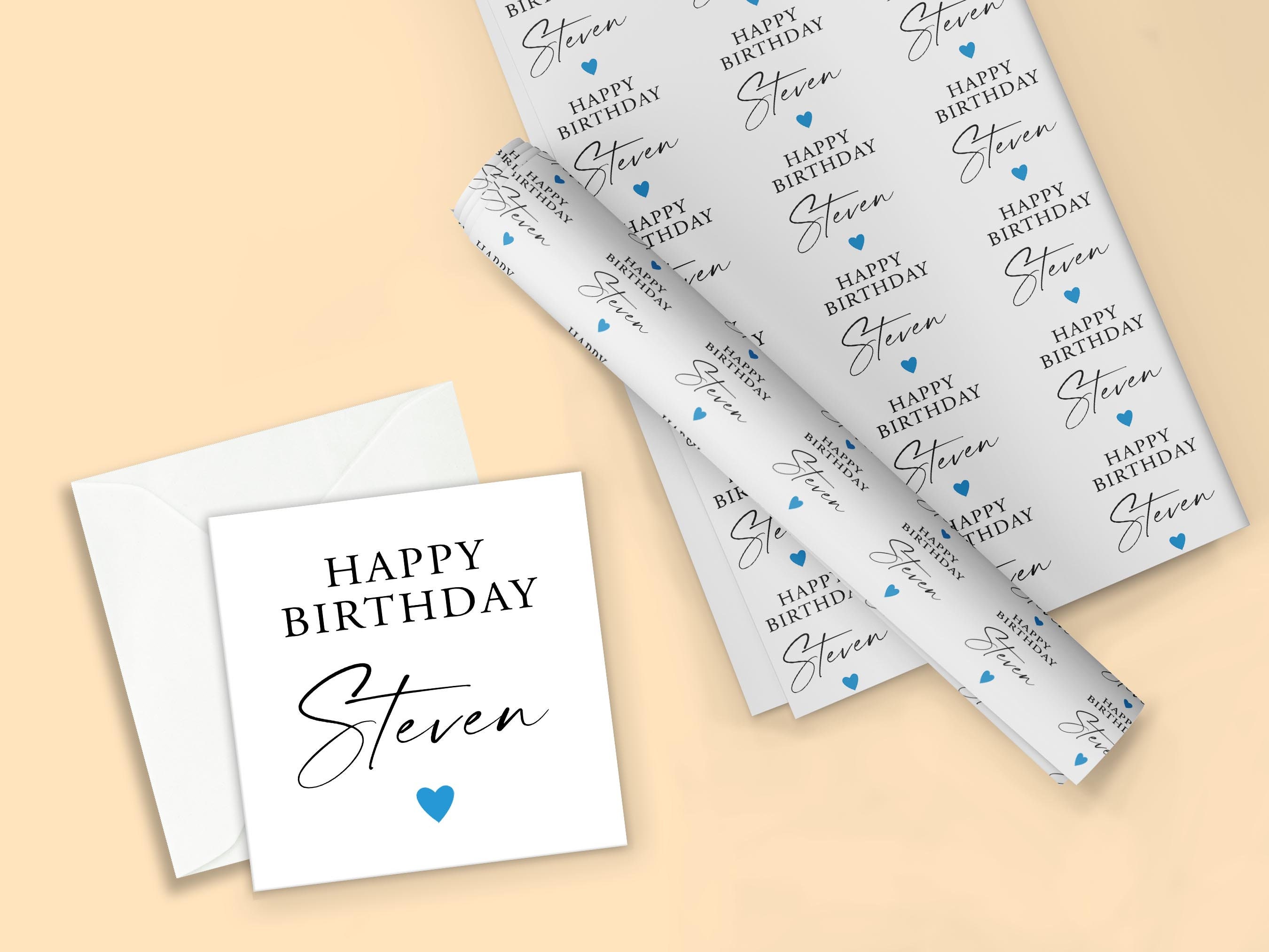Classy Personalised Happy Birthday Gift Wrap / Personalised - Etsy UK
