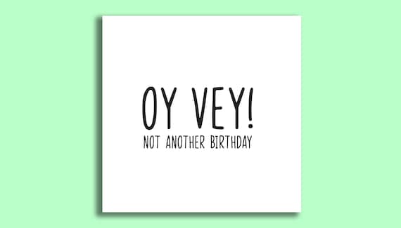 Oy Vey Jewish Card Yiddish Card Funny Card Witty Card | Etsy