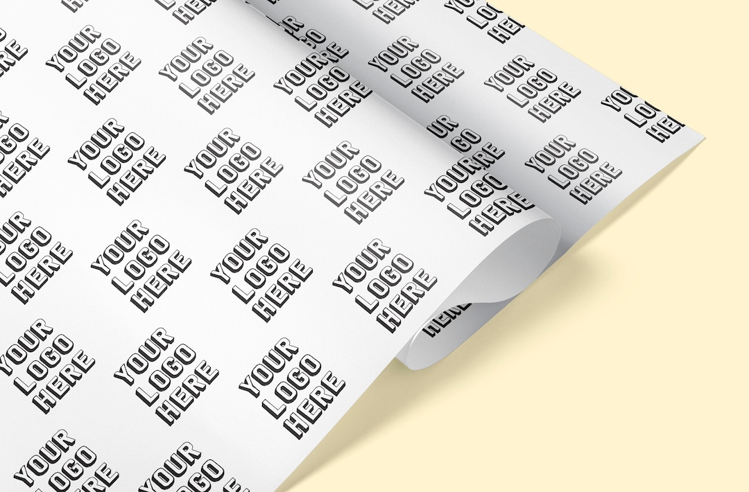 Customised Logo Gift Wrap / Packaging Wrapping Paper / Add Your Own ...